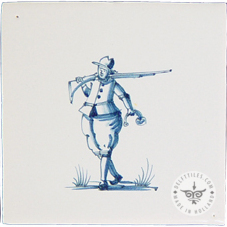 Soldier decorated tiles (SO) - Delft Tiles