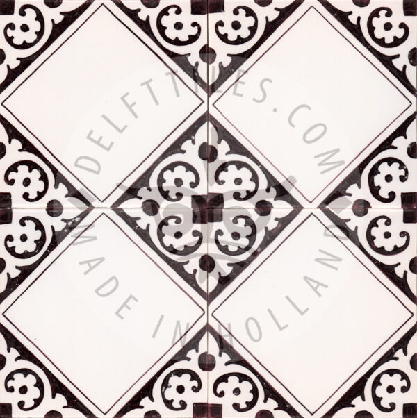 Corner decorated tile 12 - Delft Tiles