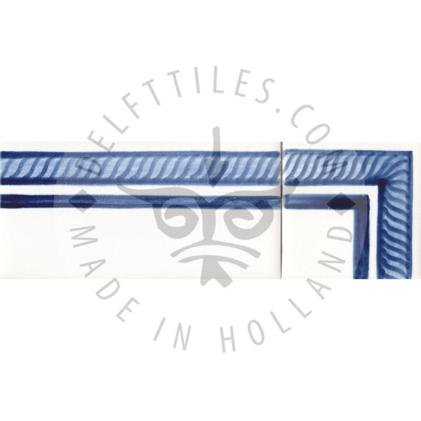 Border Tile 02 - Double Stripe - Delft Tiles