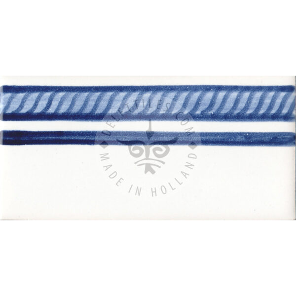 Border Tile 02 - Double Stripe - Delft Tiles