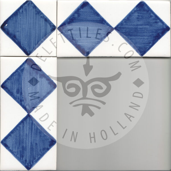 Border Tile 03 - Squares - Delft Tiles