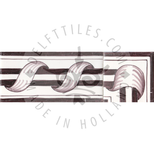 Border Tile 07 - Ribbon Round Pole - Delft Tiles