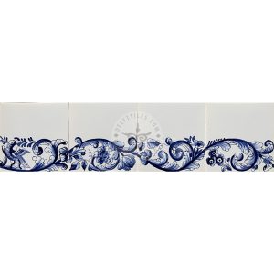 Border Tile 13 - on full size tile - Delft Tiles