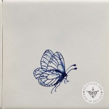 Butterflies Small Tile (HDVK) - Delft Tiles