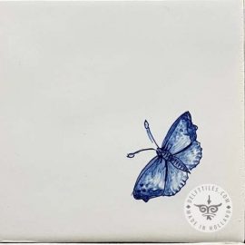Butterflies Small Tile (HDVK) - Delft Tiles