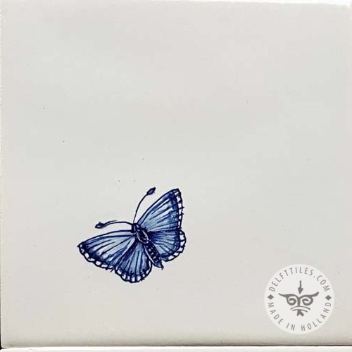 Butterflies Small Tile (HDVK) - Delft Tiles