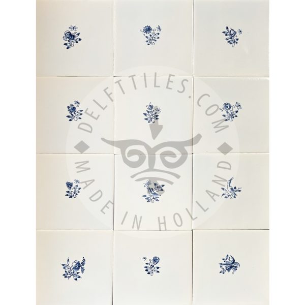 Small Flower Tiles Sketches (BS) - Delft Tiles