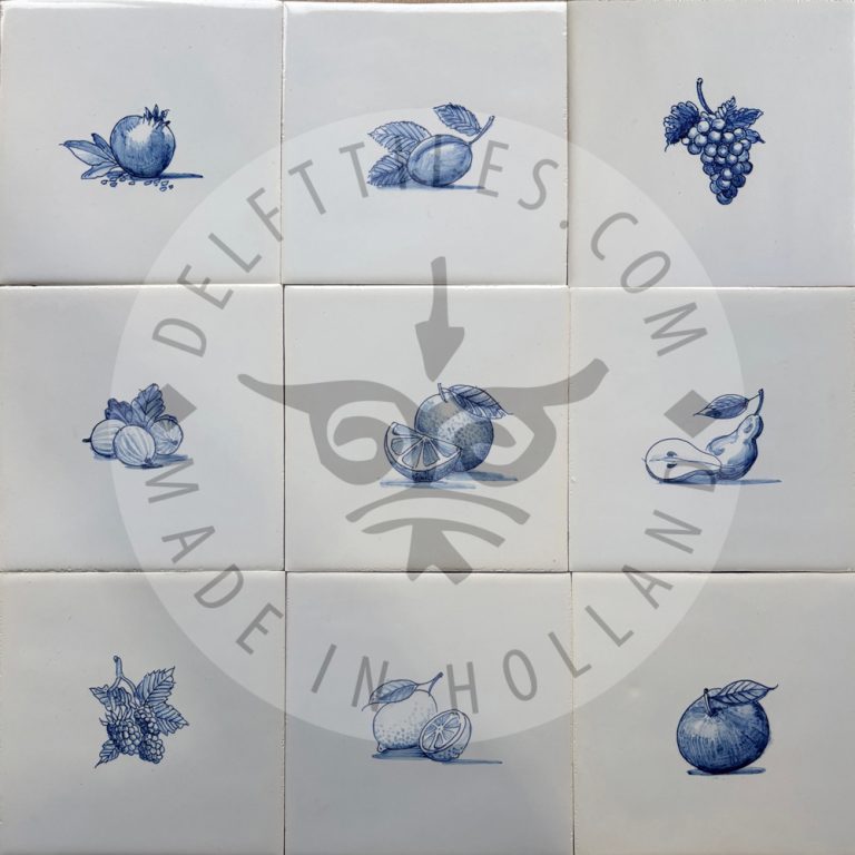 Floral & Fruit Tiles Archives - Delft Tiles