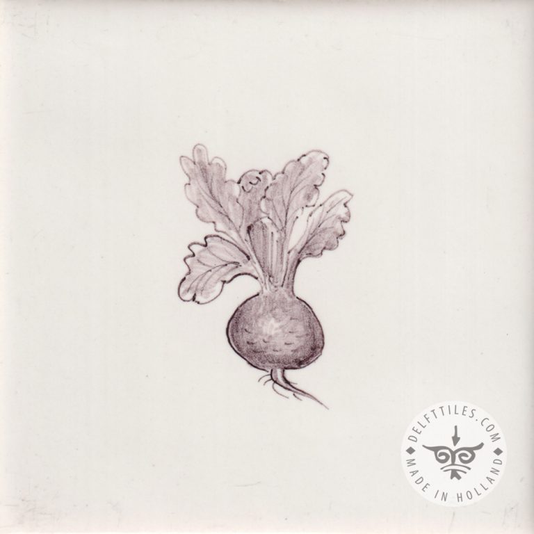 Vegetable Vegetables Tiles - Sketches (GS) - Delft Tiles