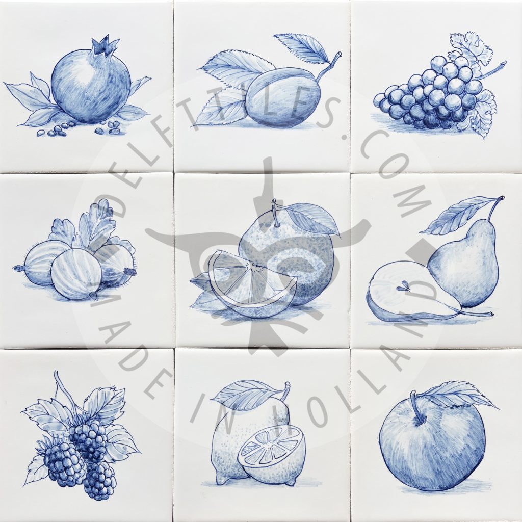 Fruit Fruits Tiles - Big (FG) - Delft Tiles
