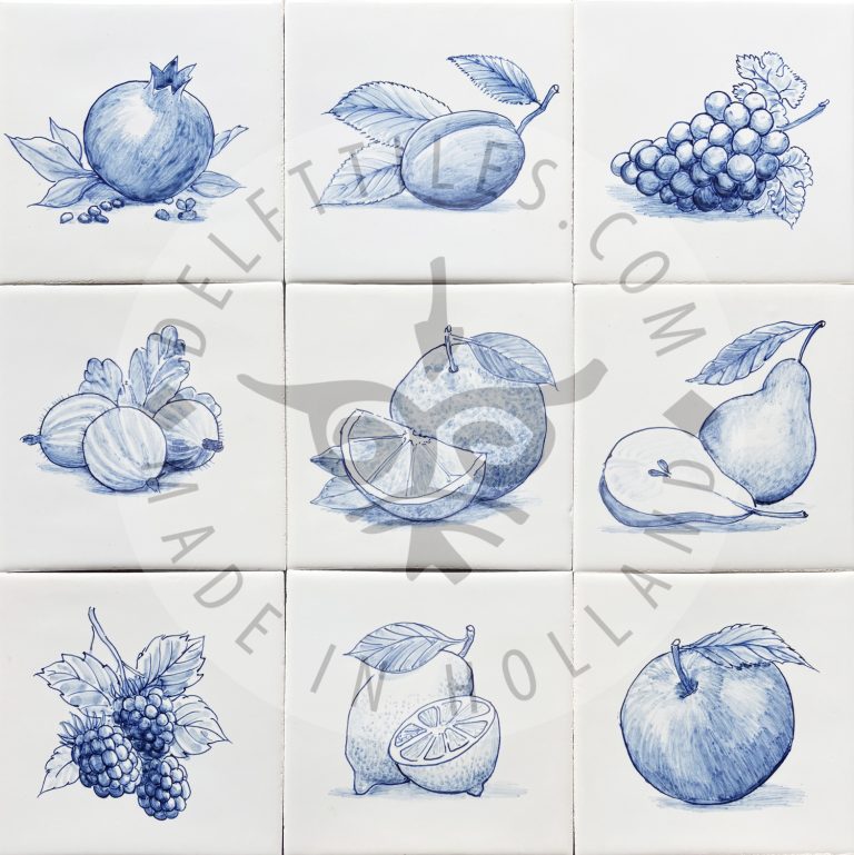 Fruit Fruits Tiles - Big (FG) - Delft Tiles