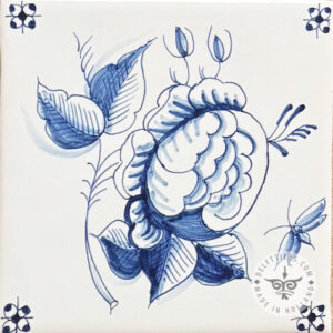 Elegant Big Flowers Tiles (BG3) - Delft Tiles